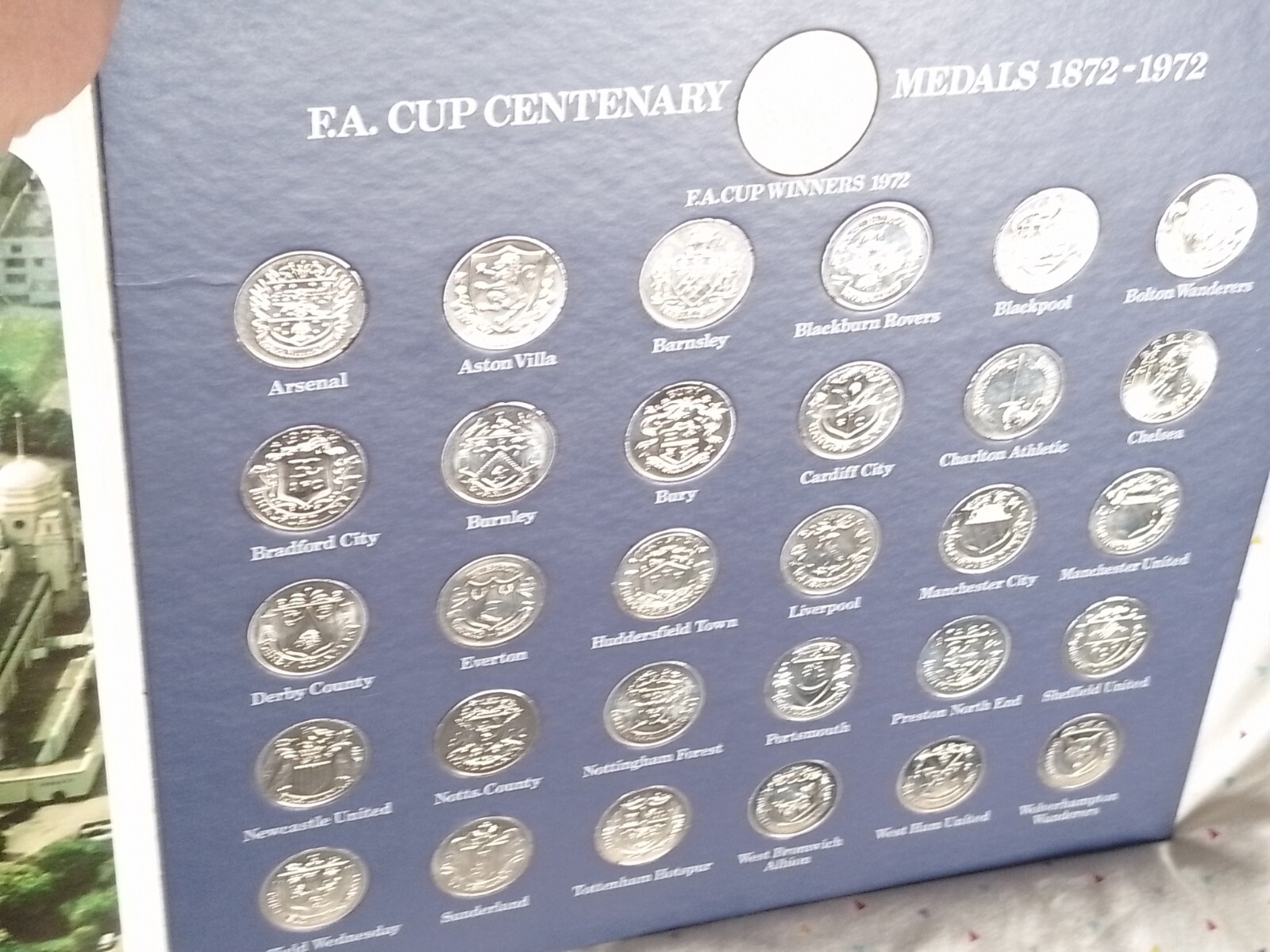 Vintage Old 1972 Esso Petroleum Garage England FA 100 Year football ...