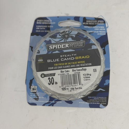 Spiderwire Stealth Blue Camo-Braid 30lb 125 Yards x 2 | eBay
