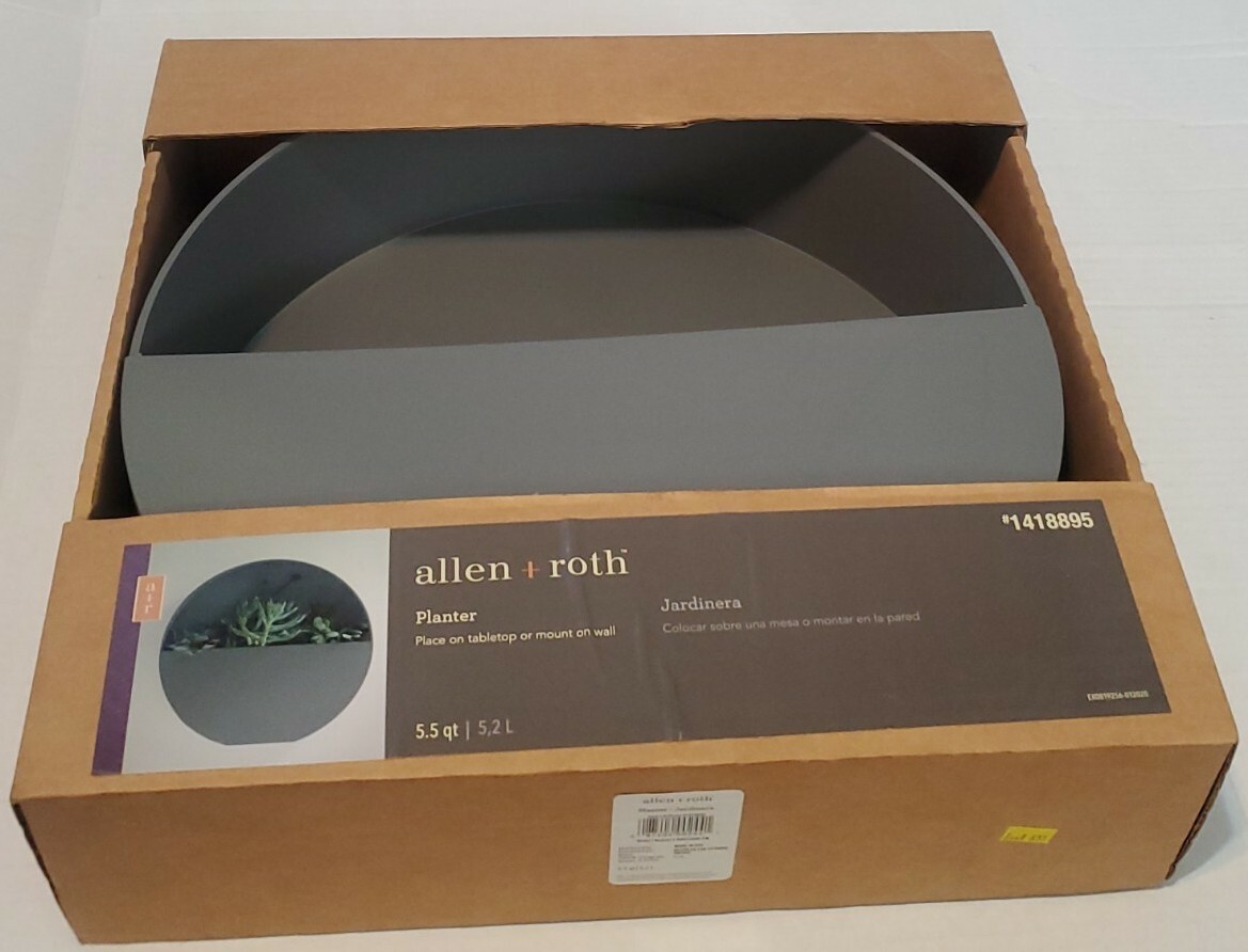 Allen + Roth Moon Planter, Jardine- Gray | eBay