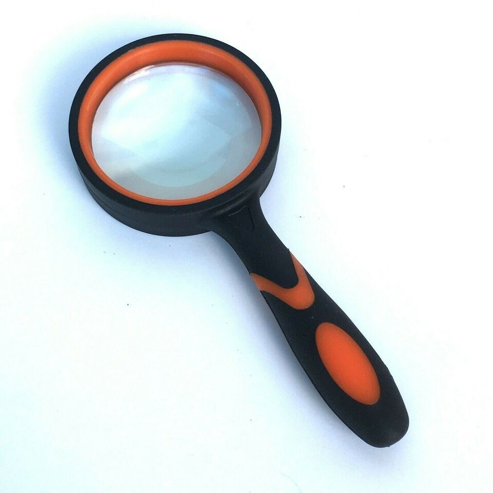 5X Powerful Magnifying Glass, Glass Lens, Soft Handheld Reading ...