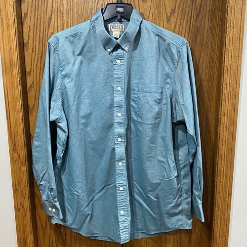 Duluth Trading Shirt Mens XLT Tall Long Sleeve Button Down Teal Casual ...