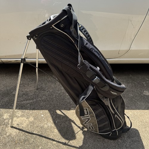Ping 4 Under Stand Carry Golf Bag Black 4 Way Compartment, Dual Strap ...