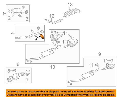 GM OEM 09-17 Acadia Limited Exhaust Components-Catalytic Cnvrtr Gasket ...