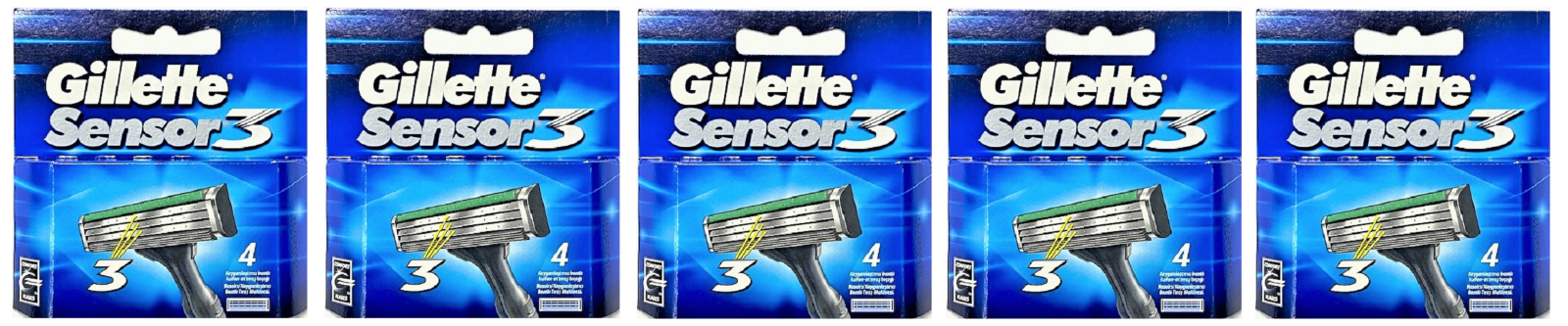 Gillette Sensor3 Men's Razor Blade Refills, 20 Cartridges | eBay