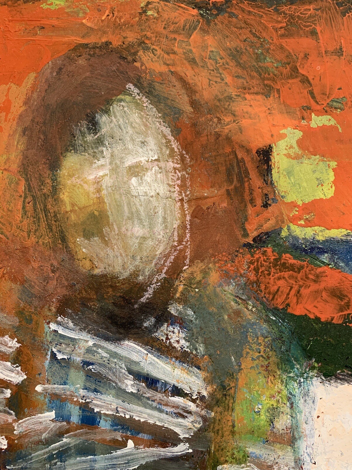 Ian Mood Original Painting ‘Composition With Figure In Striped Top ...