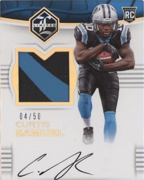 2017 Panini Limited - Rookie Patch Autographs Curtis Samuel #110 ...
