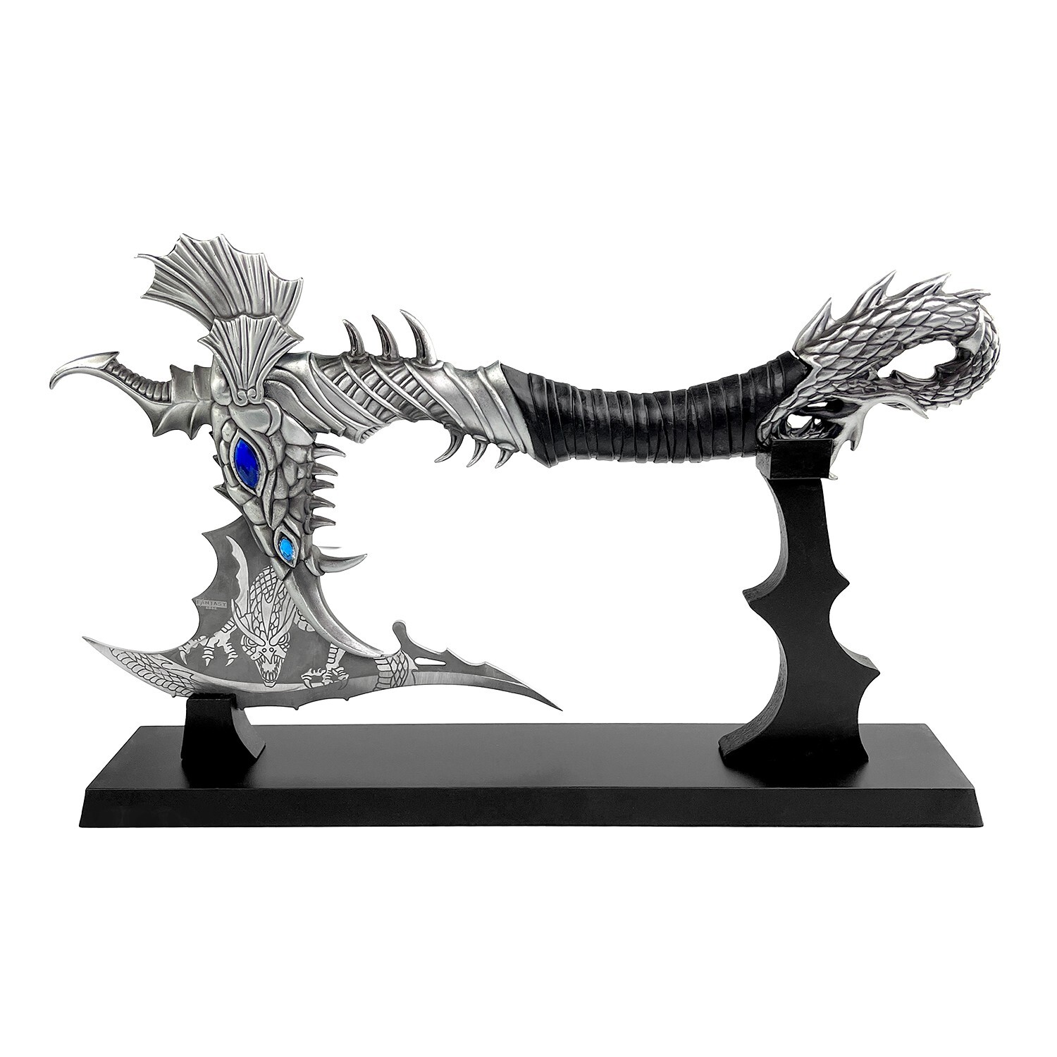 Fantasy Edge Stainless Steel Dragon Axe w/Wooden Stand for Displays | eBay