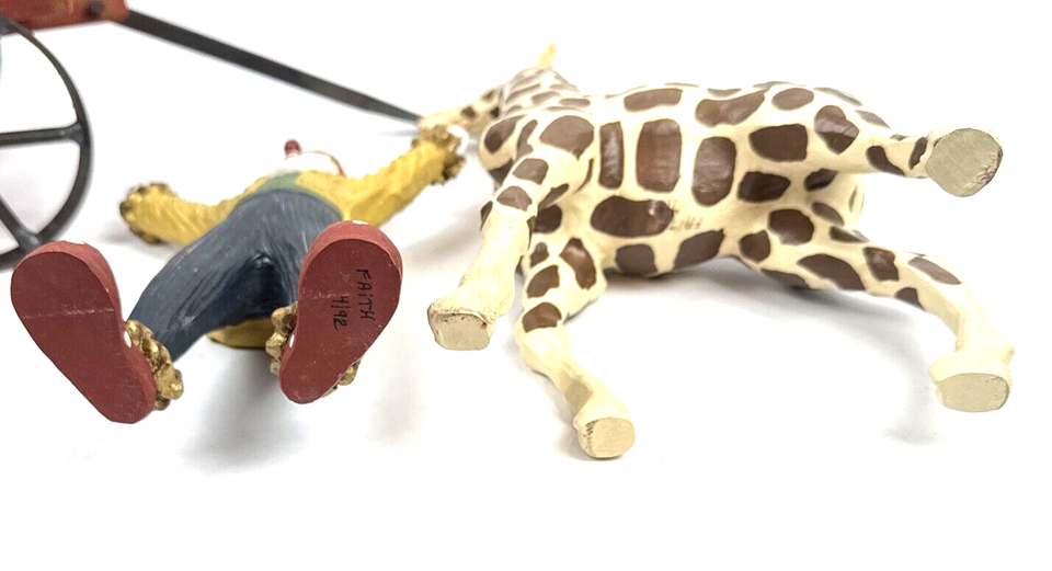 Vintage Circus Wagon Cars Large Giraffe Clown Wood Cast Iron Set ...