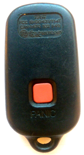 LOT OF 2 GENUINE OEM TOYOTA 2 BUTTON & PANIC KEYLESS REMOTE- 3 BUTTON ...