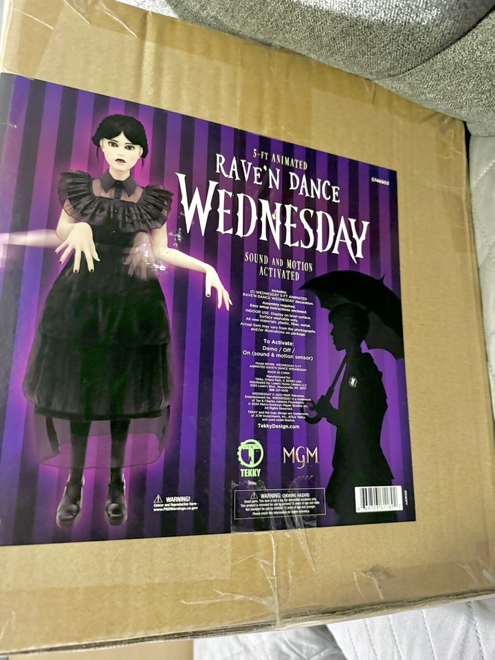 WEDNESDAY 5FT RAVEN DANCE ANIMATRONIC ANIMATED DANCE DOLL PROP VIRAL ...