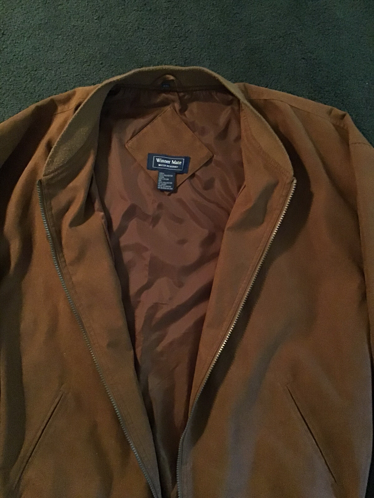 Winner Mate Jacket XXL Water Resistant Shell 100% Polyester Faux Suede ...