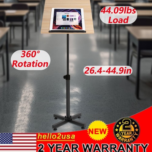 With Edge Stopper Portable Lectern Podium Stand Height Adjustable ...