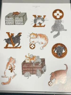 LOUIS VUITTON STICKER SHEET CAT 2018 JAPAN | eBay