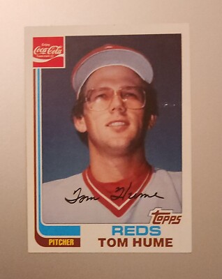 Tom Hume 1982 Topps Coca-Cola Cincinnati Reds #9 Baseball Card | eBay