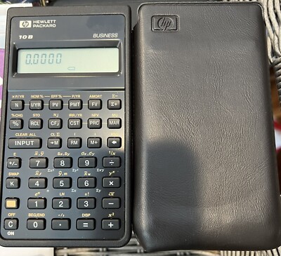 VINTAGE Working HEWLETT PACKARD HP-10B BUSINESS CALCULATOR WITH CASE ...