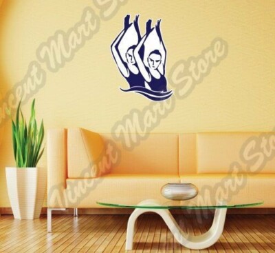 Synchronized Swimming Gymnastic Underwater Wall Sticker Interior Decor ...