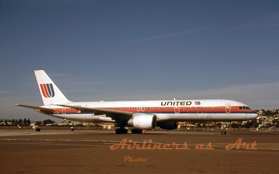 United Airlines Boeing 757-222 N559UA at SAN in February 1997 8"x12 ...