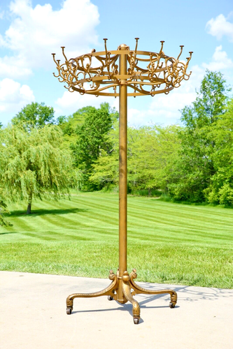 Antique 1900's Cast Iron Coat Rack Industrial Clothing spinning Hall ...