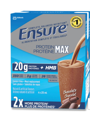 En sure Protein Max Chocolate Drink Supplement Nutritious 4 x 235mL ea ...