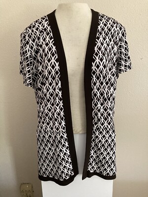Studio 1 Black & White Cardigan Size 18 | eBay