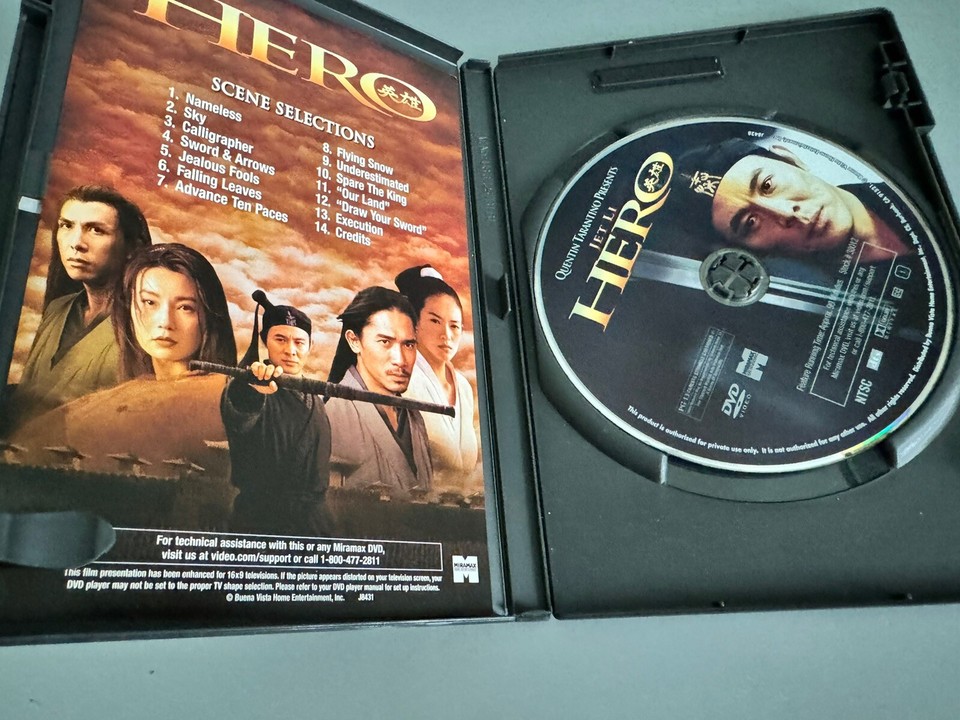 KUNG FU MOVIE - Hero - JET LI - DVD - Great Condition | eBay