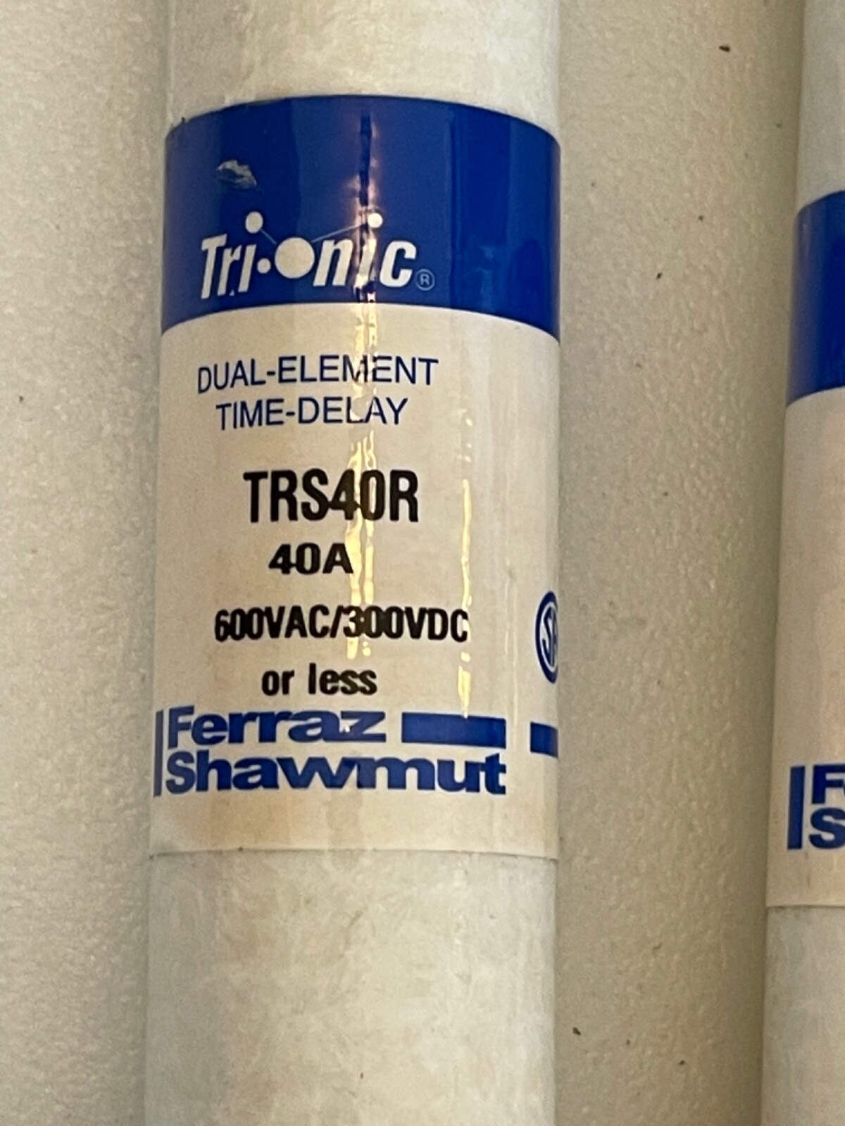 TRS40R - FERRAZ SHAWMUT 40A AMP 600V CLASS RK5 TRI-ONIC FUSE - NEW OLD ...
