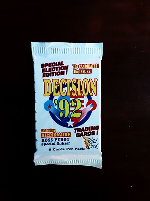 Decision '92 Special Election Edition Trading Cards 1 SEALED UNOPENED ...