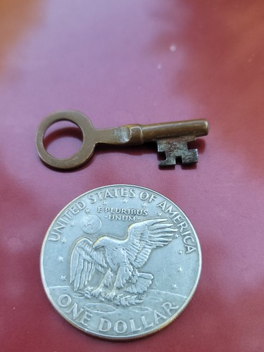 Tiny Old Brass Skeleton Key! Pat. Date Of 1873 | eBay