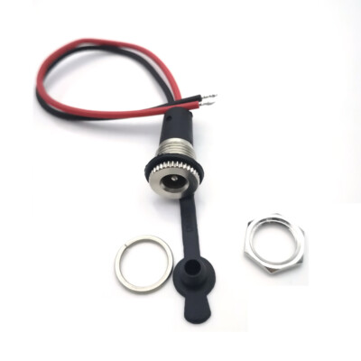 IP68 Waterproof 5.5 x 2.1MM DC Power Socket Female Panel Mount Solder ...