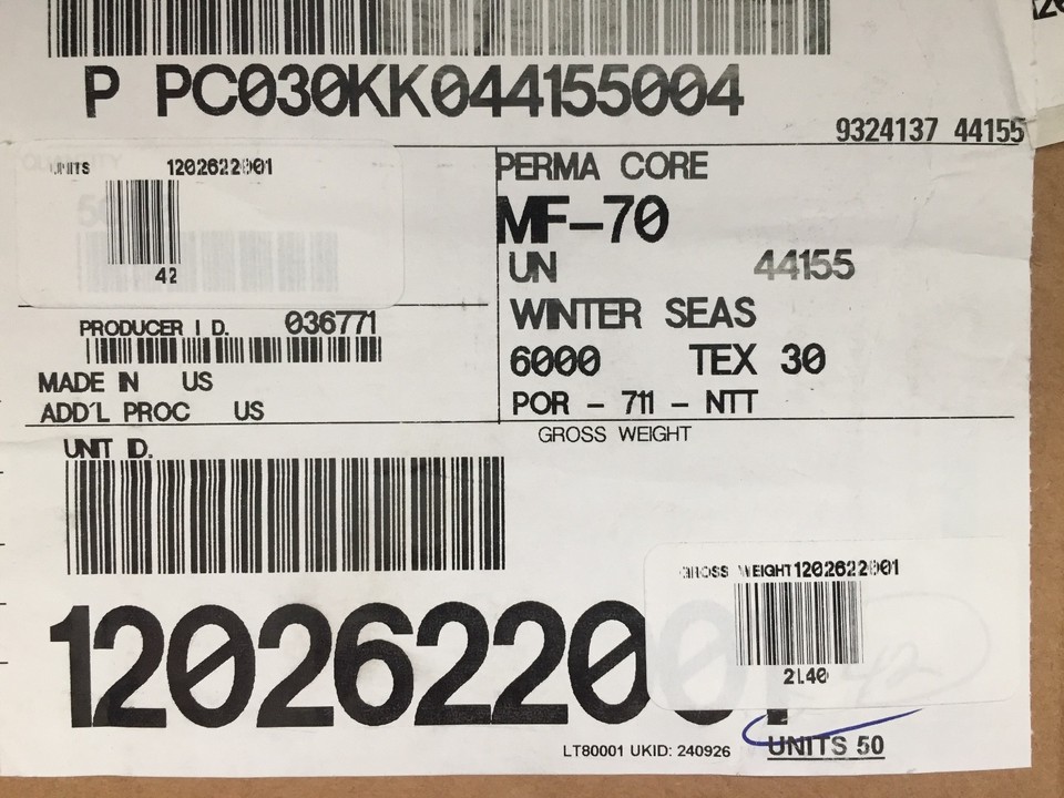 2 spl A&E Perma Core Poly-Wrap Poly Thread 6,000 Yds Tex 30 (Winter ...