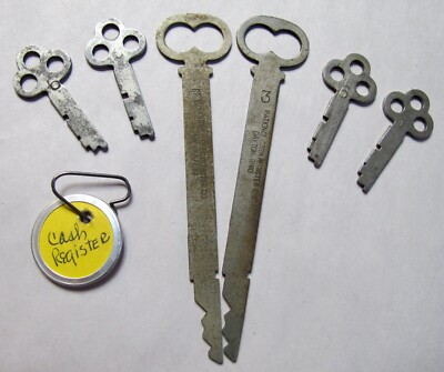 6 Antique Vintage NCR Cash Register Keys - Two #3 & Four #6 | eBay