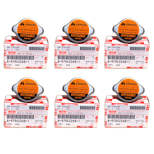 (6PCs) 8979422681 Genuine Radiator Cap Cover Isuzu D-MAX Mu-X Mu-7 2003 ...