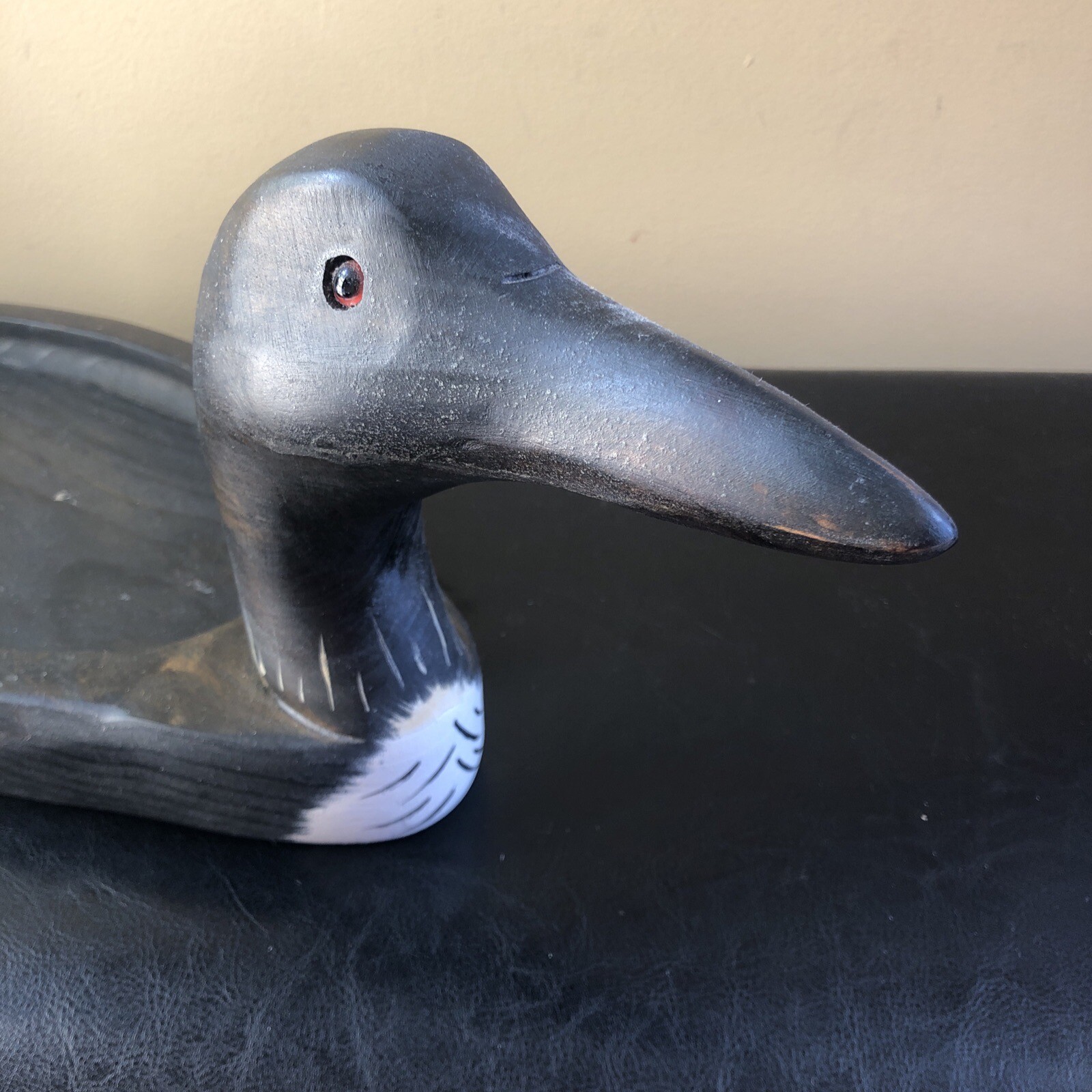 Vtg French Broad River Decoy Company Duck Solid Wood Hand Painted Tray ...