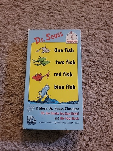 Dr. Seuss One Fish Two Fish Red Fish Blue Fish VHS | eBay
