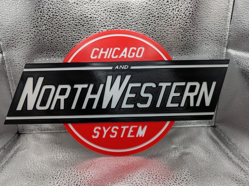 Chicago North Western CNW C&NW 3D Sign, Wall Art, Plastic | eBay