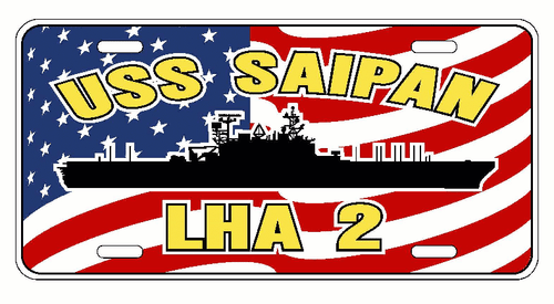 USS SAIPAN LHA 2 License Plate U S Flag Military U S Navy USN PO6 | eBay