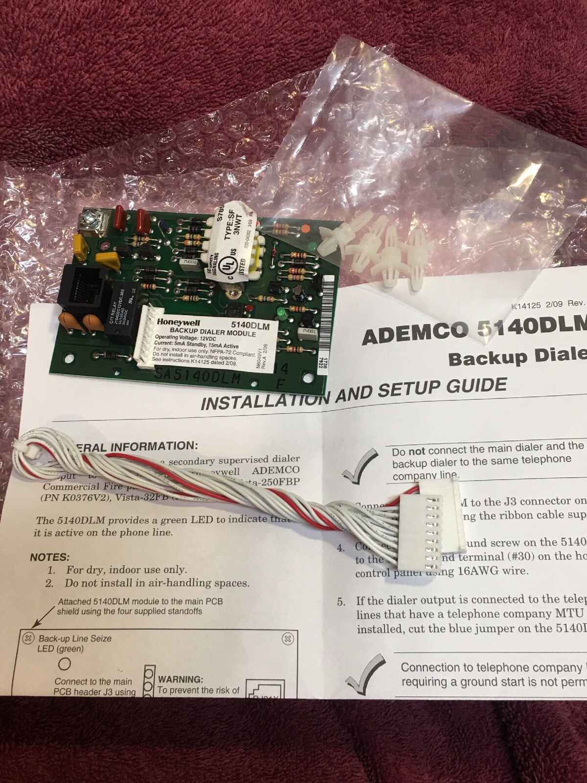 Ademco Honeywell 5140DLM Backup Dialer Module Fire Alarm System for ...