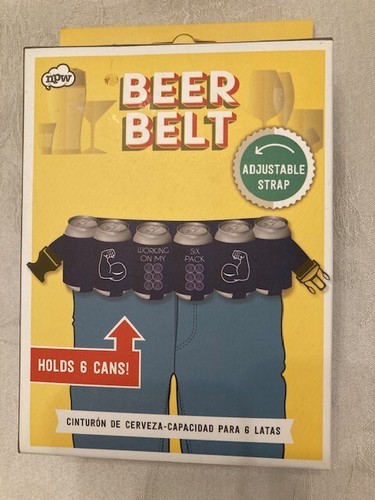 Beer Belt Caddy w/Adjustable Strap - Holds 6 Cans Novelty 34-49 Waist ...