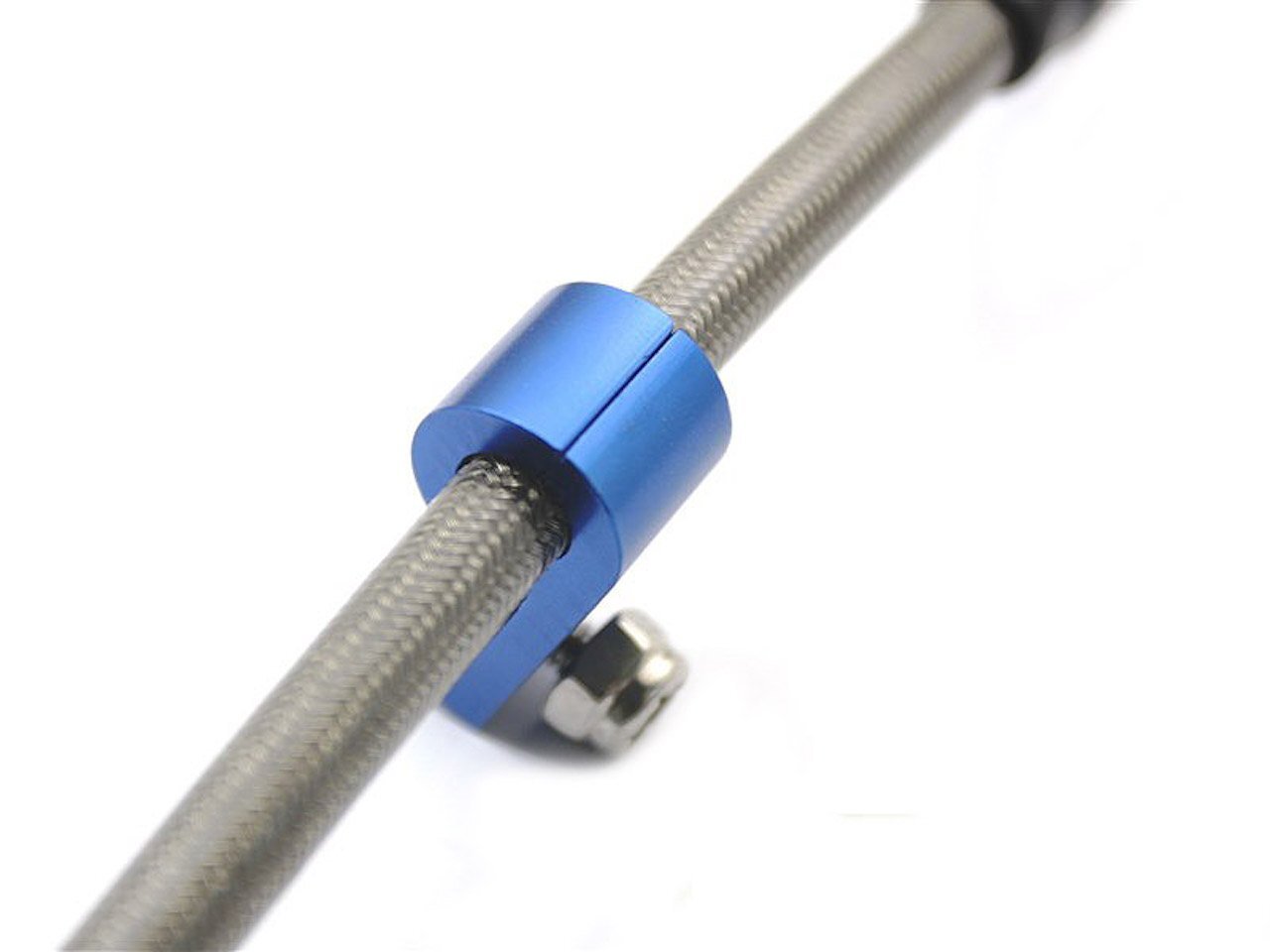 Blue Billet P-Clip for Braided PTFE Teflon Fuel Line Hose Clamp | eBay