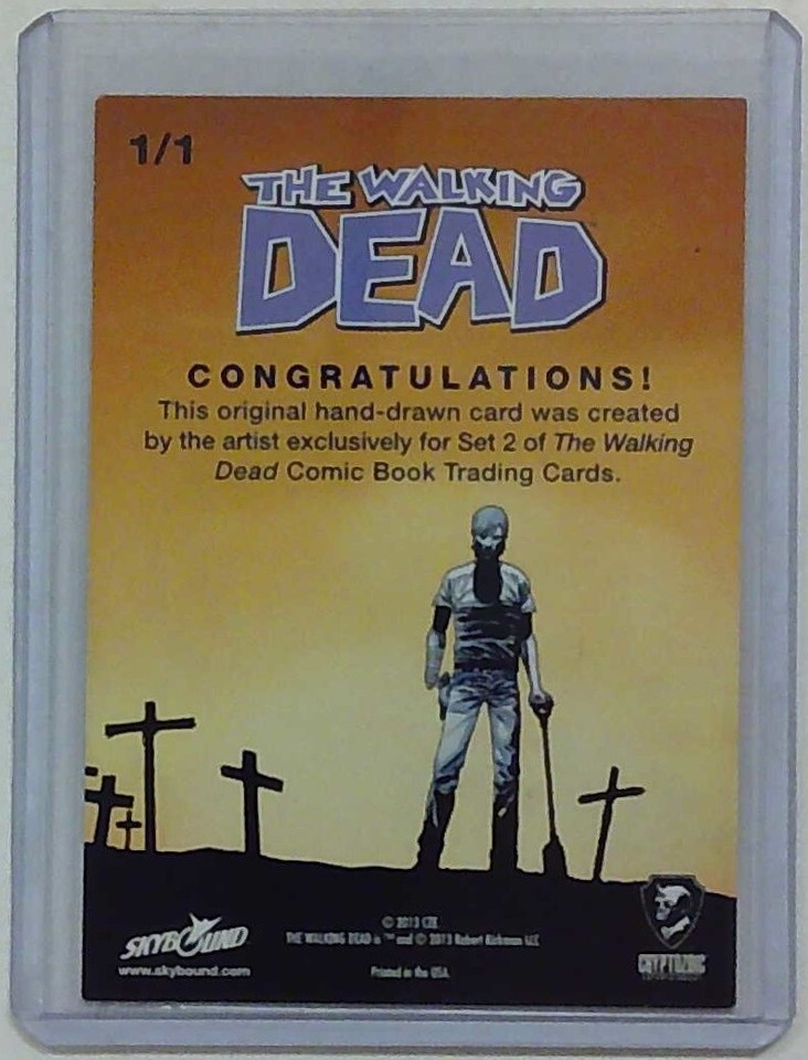 WALKING DEAD COMIC BOOK SKETCH CARD SET 2: ABRAHAM FORD ARTIST MARK ...