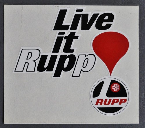 Rare Vintage "LIVE IT UP RUPP" Unique Snowmobile Decal/Sticker | eBay