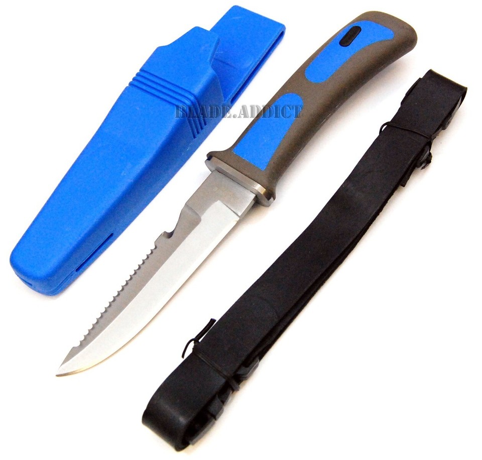 Scuba Diving Fixed Blade Knife w/ Sheath Leg & Arm Straps Diver Gear ...