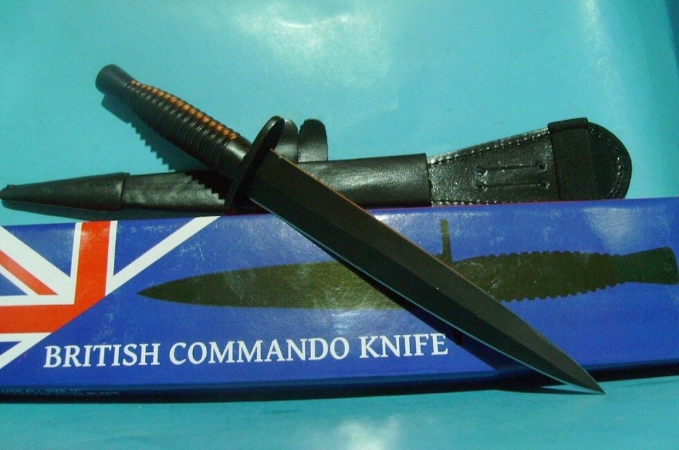 British Commando Knife Dagger Blade with scabbard Fixed Blade | eBay