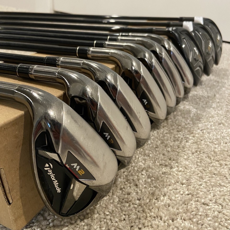 TaylorMade M2 Golf Club Set- 10 Pcs- Left Handed- 7x Irons, 2x Woods ...