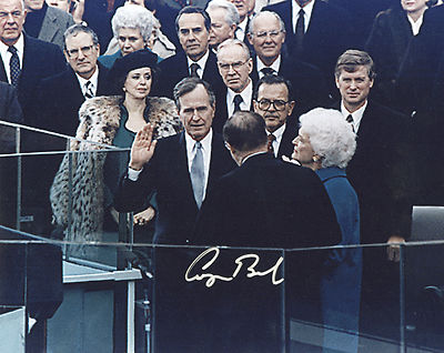 George H. W. Bush Autogramm 41. Präsident der USA Bush Senior Autograph ...