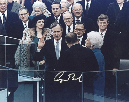 George H. W. Bush Autogramm 41. Präsident der USA Bush Senior Autograph ...