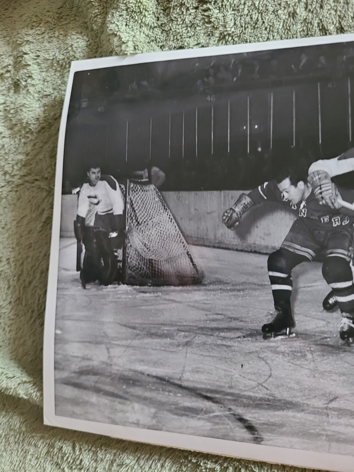 1950 MAURICE RICHARD TYPE 1 PHOTO GERRY MCNEIL GOALIE NHL HOCKEY EDGAR ...