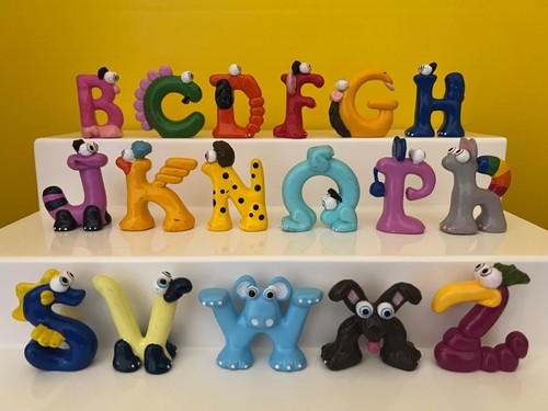 1987 Lloyd Gilbert Alpha Critters Alphabet Toy PVC Figure LOT 17 ...