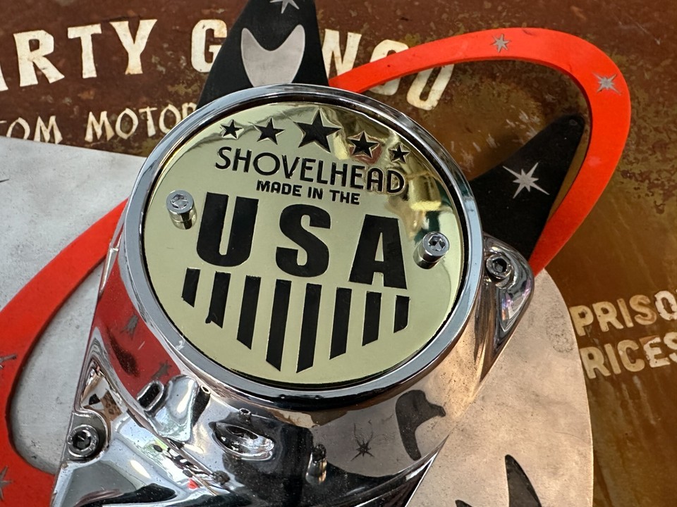 Shovelhead Made In The USA Brass Points Timing Cover Harley Davidson ...