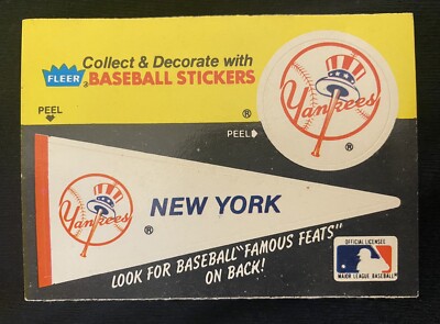 1986 Fleer Team Stickers NY YANKEES #9 Ed Reulbach (back) | eBay